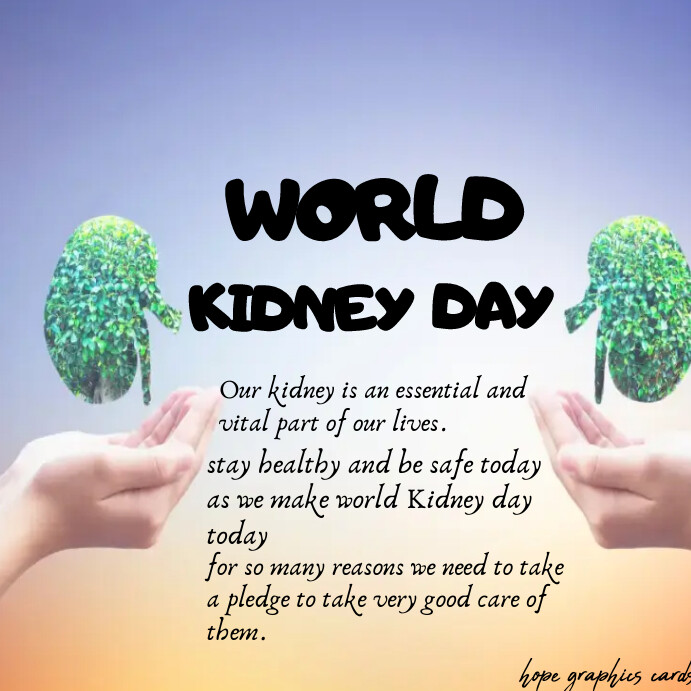 World Kidney day Instagram post Template | PosterMyWall