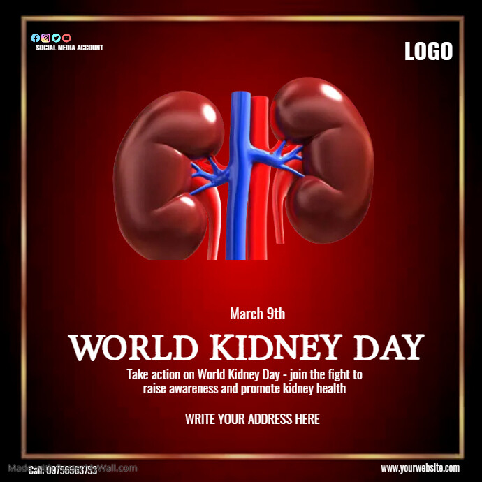 Copy of World Kidney Day theme | PosterMyWall
