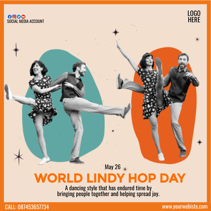 World Lindy Hop Day Template | PosterMyWall
