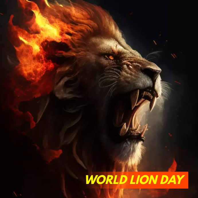 World Lion Day Template | PosterMyWall