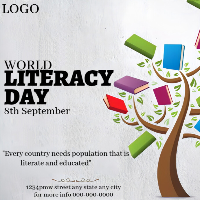 World literacy Day flyer Template | PosterMyWall