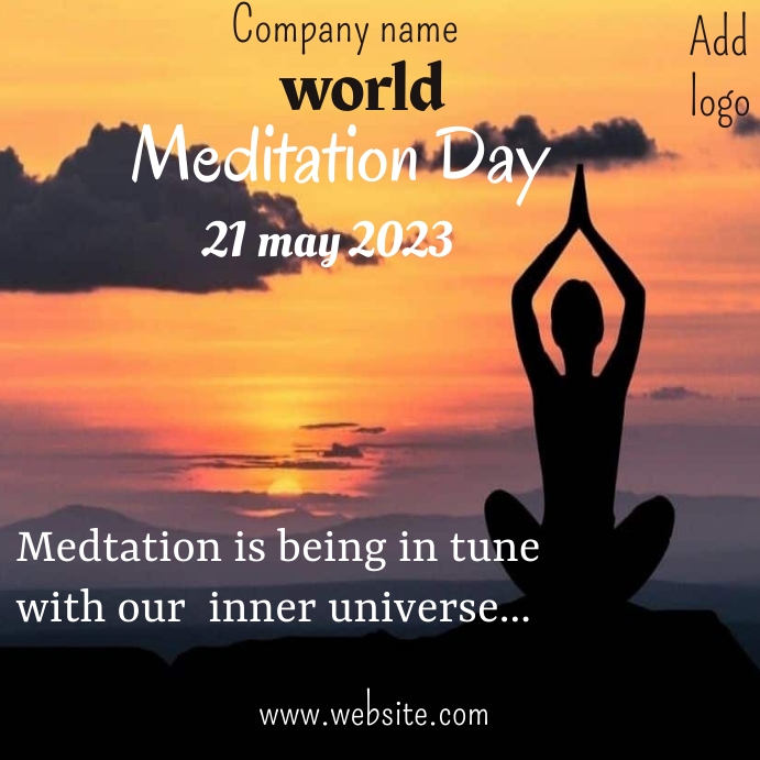 World meditation day instagram post Template | PosterMyWall