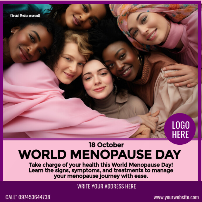World Menopause Day awareness campaign Template | PosterMyWall