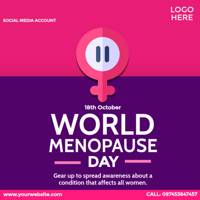 World Menopause Day Design Template | PosterMyWall