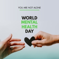 World mental health day Instagram post. Template | PosterMyWall