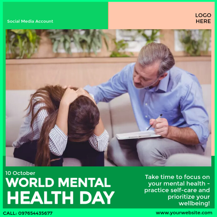 Plantilla de World Mental Health Day Design | PosterMyWall