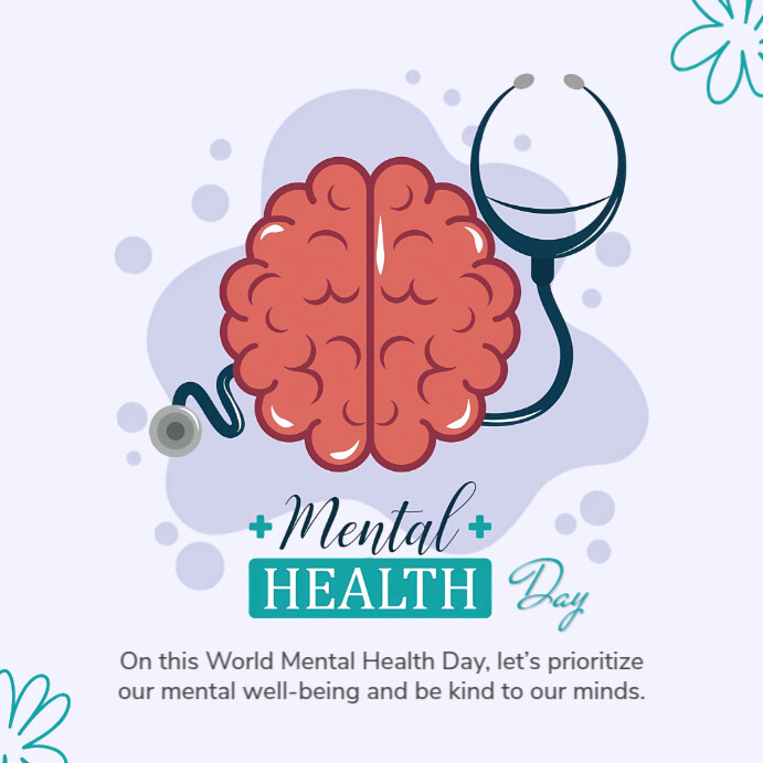 World Mental Health Day Instagram Post Template | PosterMyWall