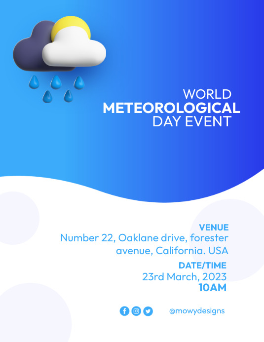 World Meteorological Day Event Flyer Template | PosterMyWall