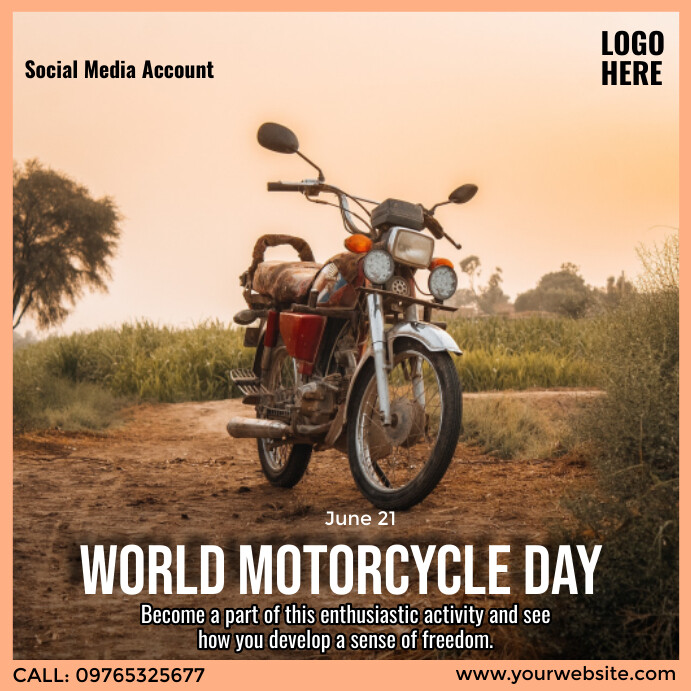 World MotorCycle Day Template | PosterMyWall