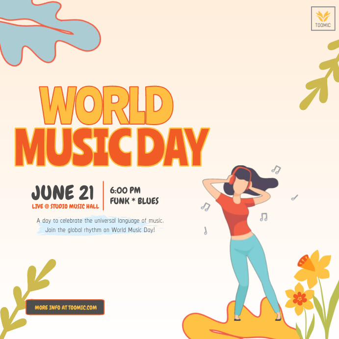 World Music Day Design Template | PosterMyWall