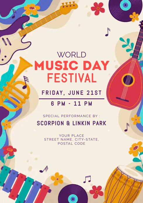 world music day Template | PosterMyWall