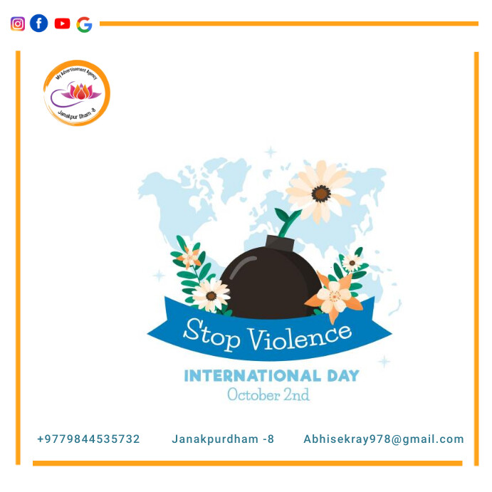 World Non Violence Day Template | PosterMyWall
