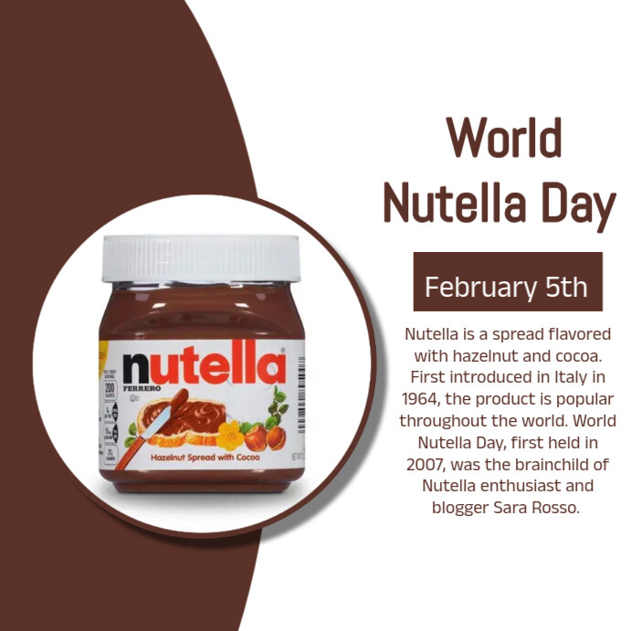 world nutella day Template | PosterMyWall