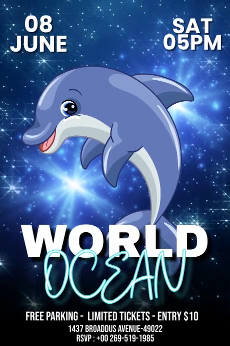 Plantilla de World Ocean Club Party | PosterMyWall