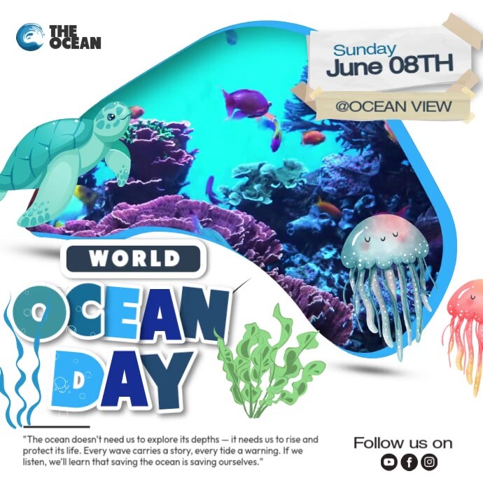 World Ocean Day 2025 Template | PosterMyWall