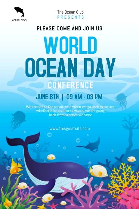 World Ocean Day Conference Template | PosterMyWall