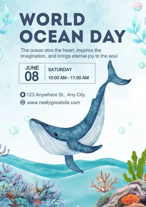World Ocean Day Template | PosterMyWall