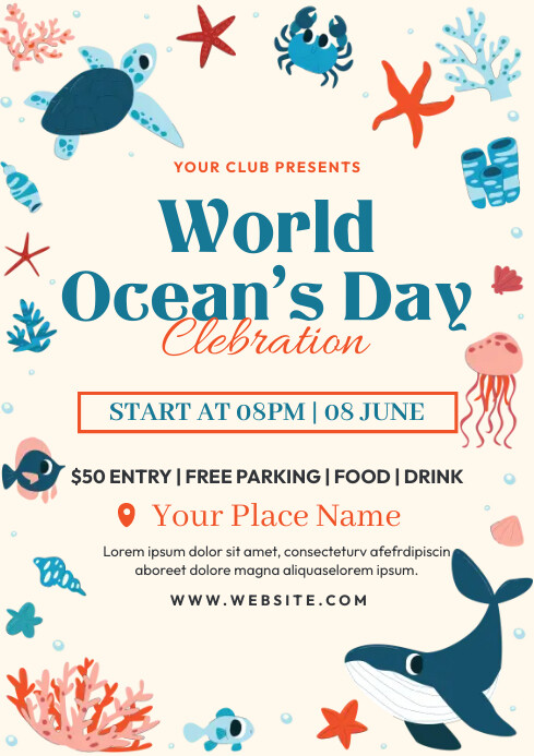 World Ocean Day Flyer Template | PosterMyWall