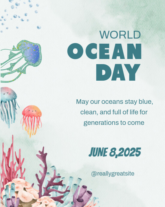 World Ocean Day Instagram Portrait Template | PosterMyWall
