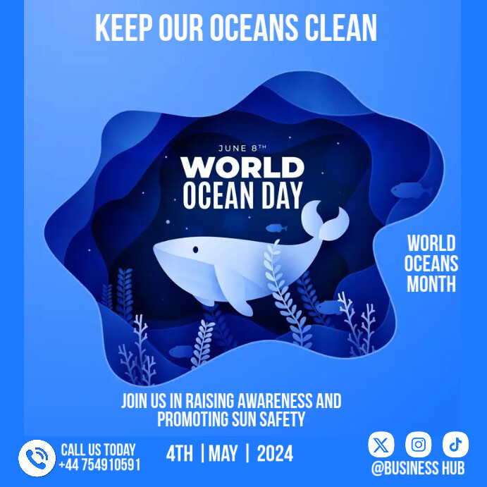 world oceans day Template | PosterMyWall