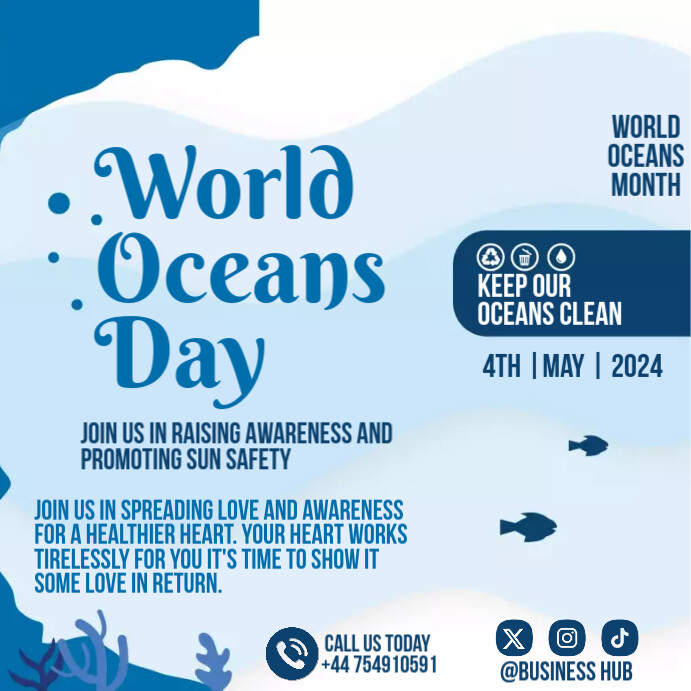world oceans day Template | PosterMyWall