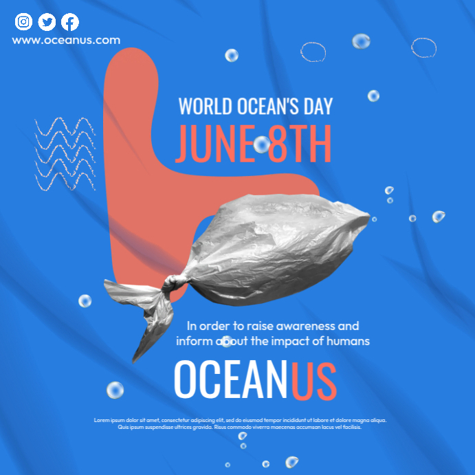 World Oceans Day Poster Template | PosterMyWall