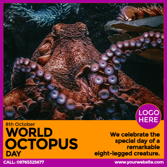 Copy of World Octopus Day | PosterMyWall