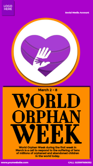 Plantilla de World Orphan Week Design Template | PosterMyWall