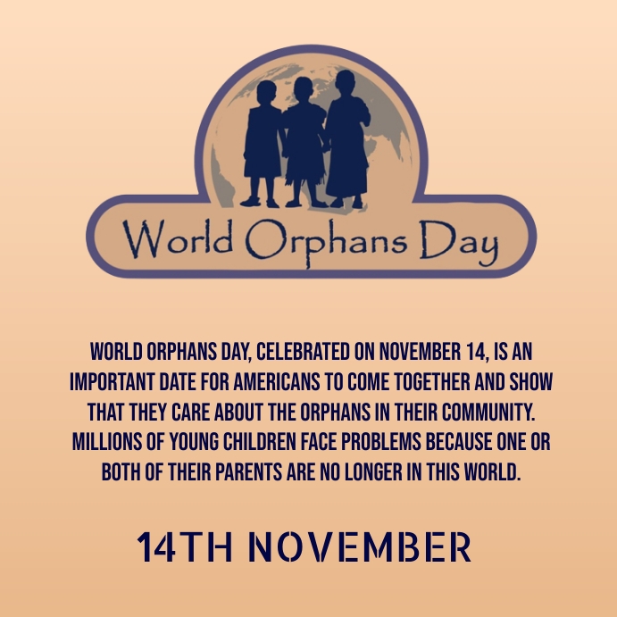 World Orphans Day Instagram Post. Template | PosterMyWall