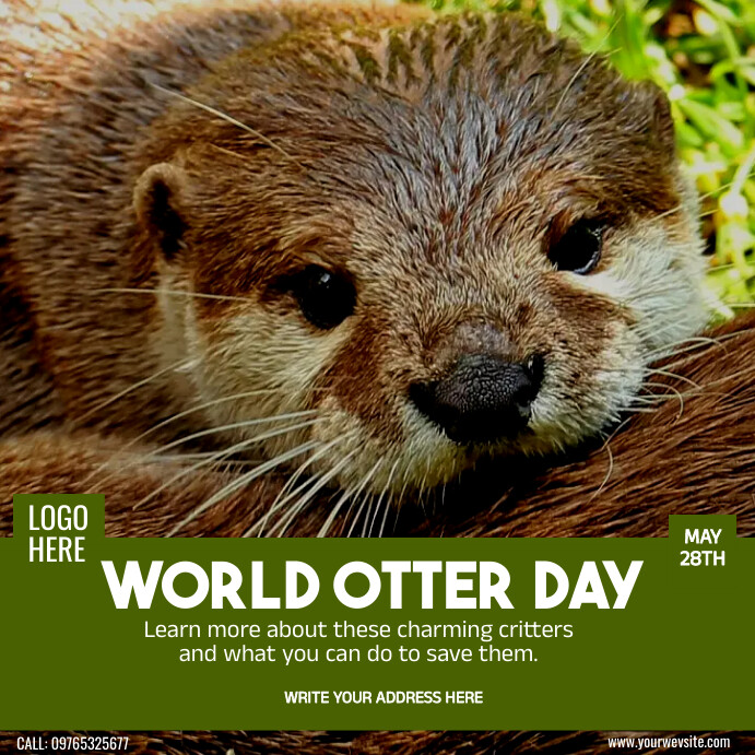 world otter day Template | PosterMyWall