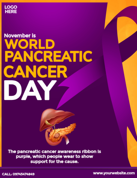 World Pancreatic Cancer Day Flyer Template | PosterMyWall