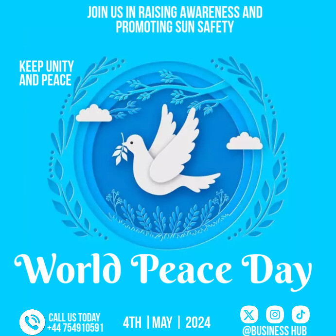 Modèle world peace day | PosterMyWall