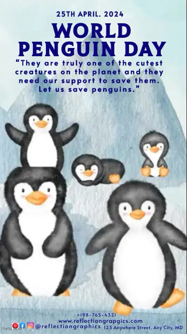 World Penguin Day Template | PosterMyWall
