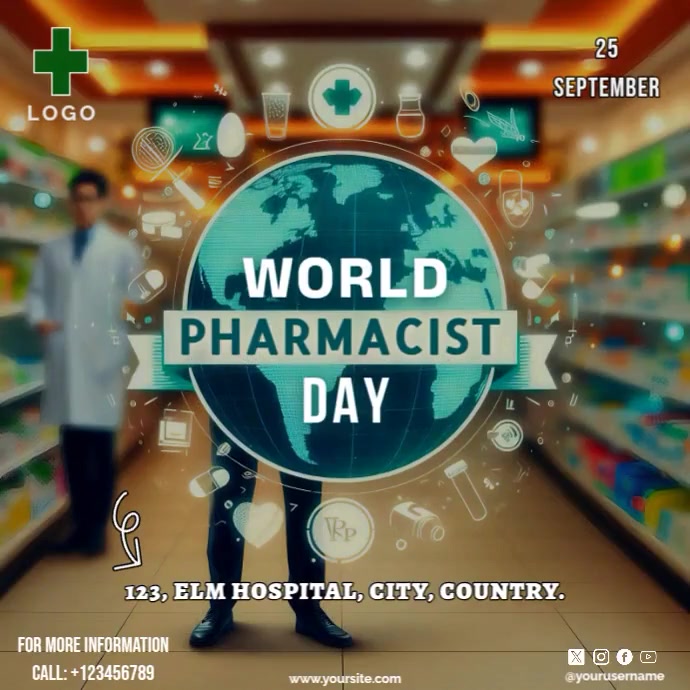 World Pharmacist Day Template | PosterMyWall