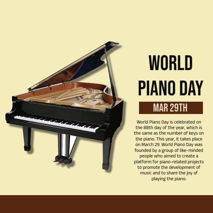 Copy of world piano day | PosterMyWall