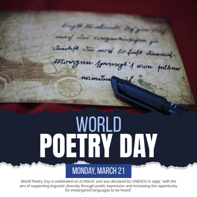 World Poetry Day Ad Template | PosterMyWall
