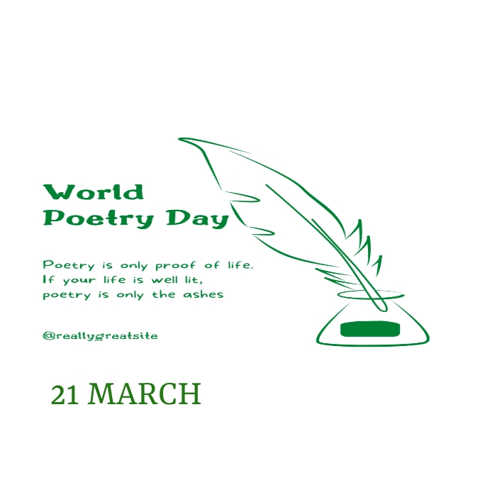 World Poetry day Instagram post Template | PosterMyWall