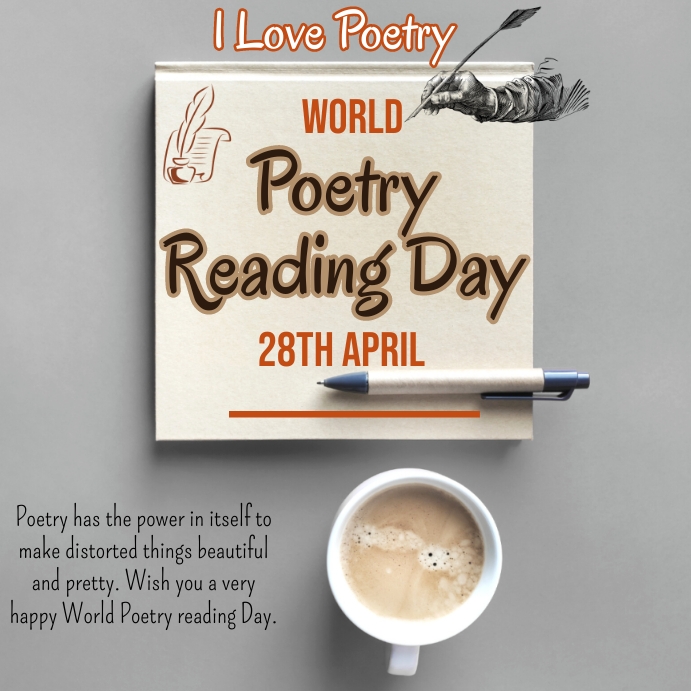 world poetry reading day, poetry day post (1) Template | PosterMyWall