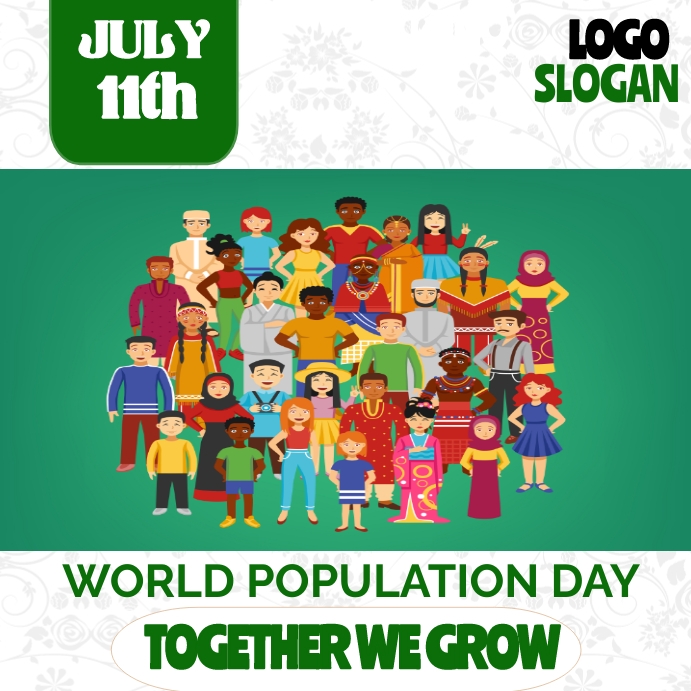 WORLD POPULATION DAY 11TH JULY Template | PosterMyWall