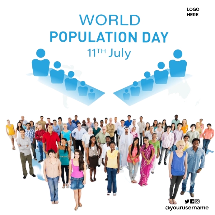 World population day 2023 flyer Template | PosterMyWall