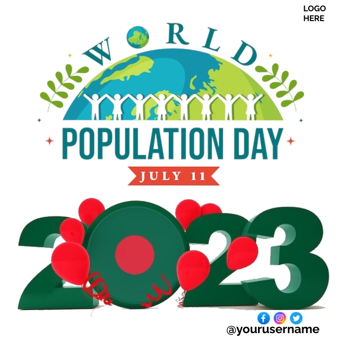 World population day 2023 flyer template | PosterMyWall