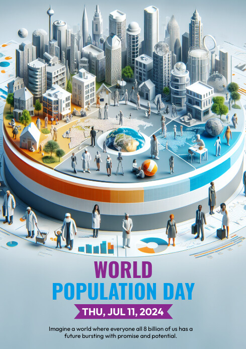 World Population Day A4 Template | PosterMyWall