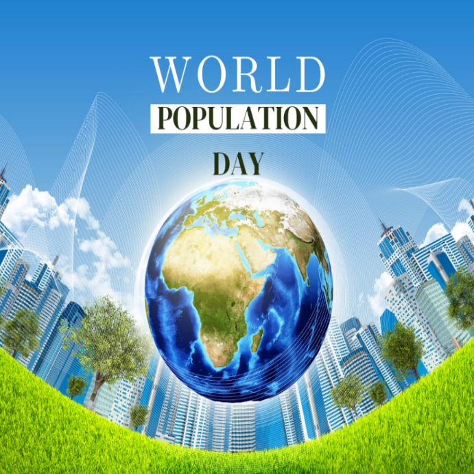 Copy of World population day background | PosterMyWall