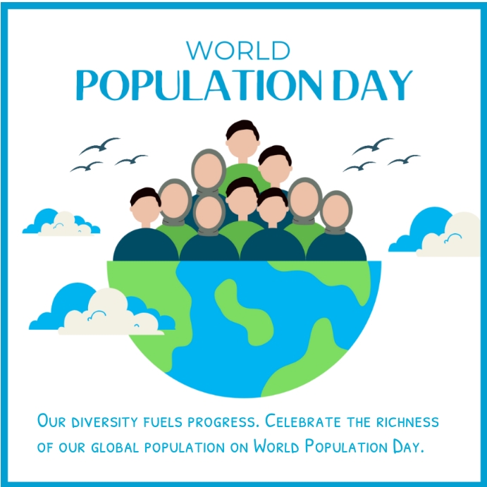 World Population day Instagram post Template | PosterMyWall