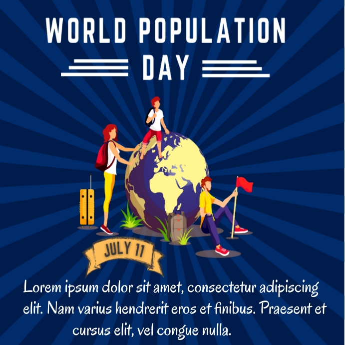 World Population day Instagram post Template | PosterMyWall