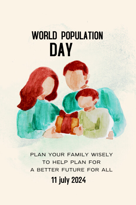 World population day Instagram post template | PosterMyWall