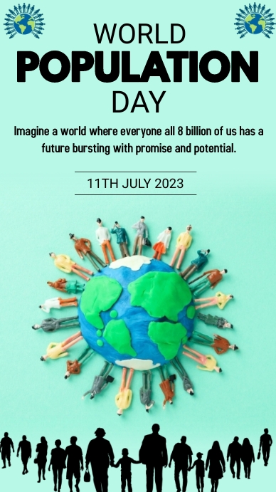 World population day Instagram story. Template | PosterMyWall