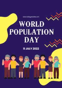 World Population Day A4 Template | PosterMyWall