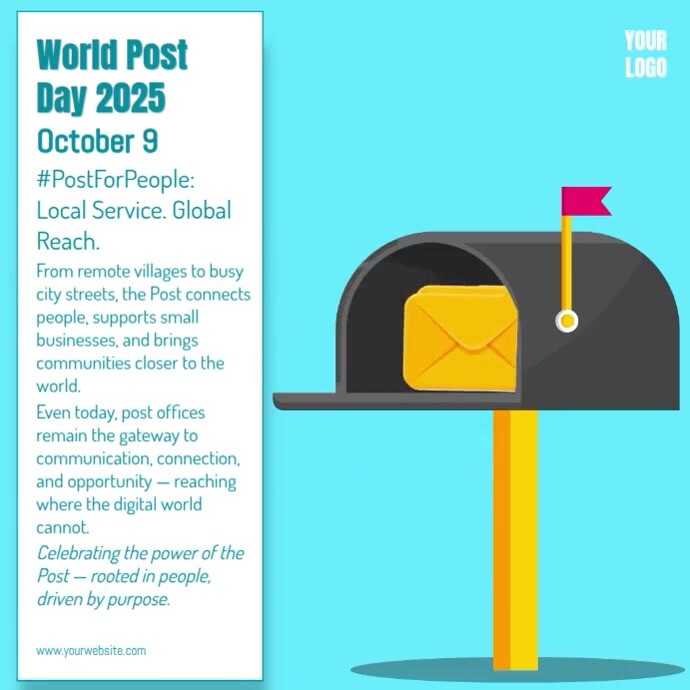 world post day 2025 UN social media post template | PosterMyWall