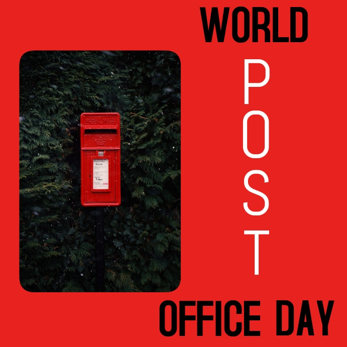 Plantilla de Día Mundial de La Oficina Postal | PosterMyWall